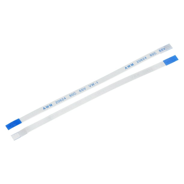 Uxcell FFC Ribbon Flat Flexible Cable 6 Pin 0.5mm 100mm (B Type) for ...