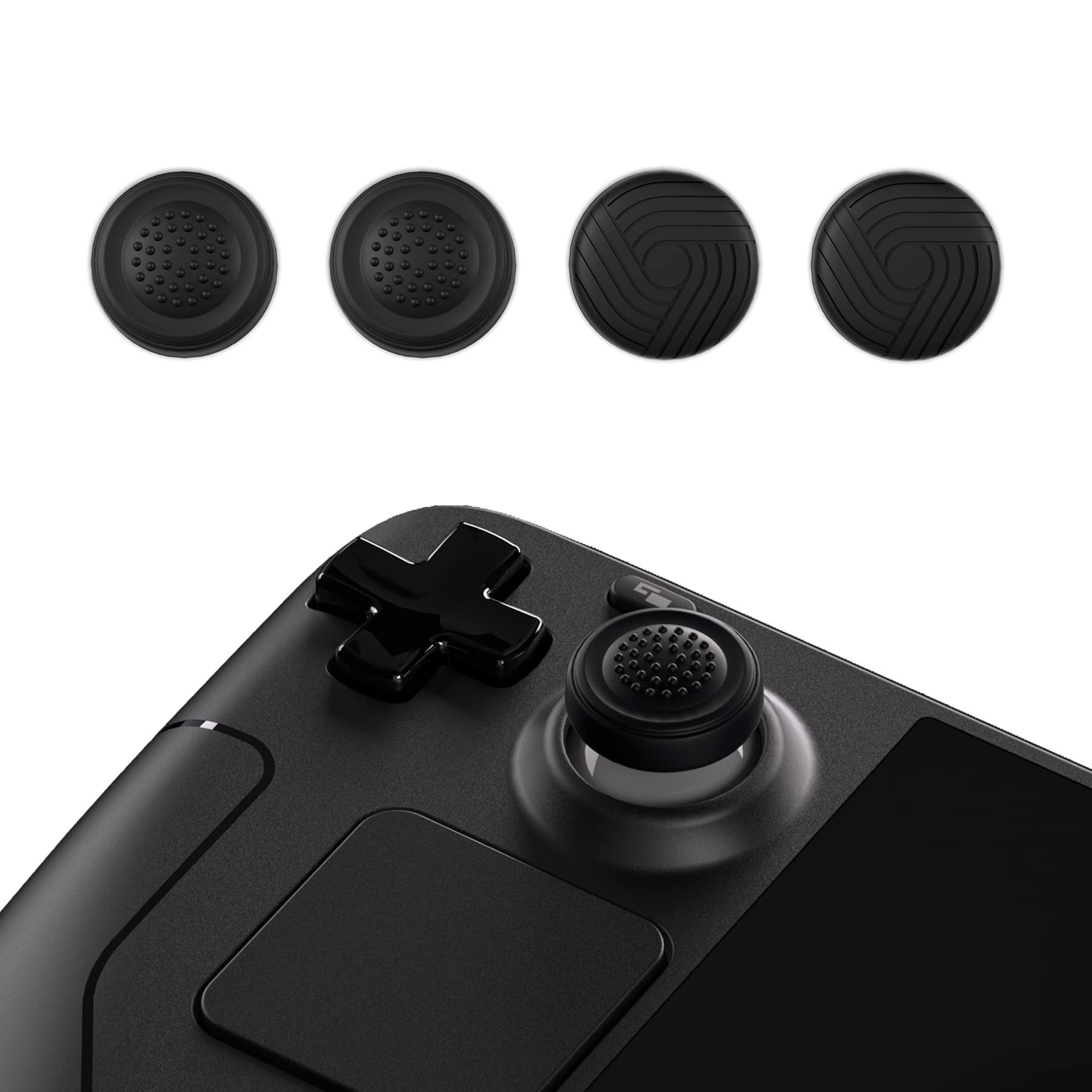 PlayVital Thumb Grip Caps for Steam Deck, Silicone Thumbsticks Grips ...