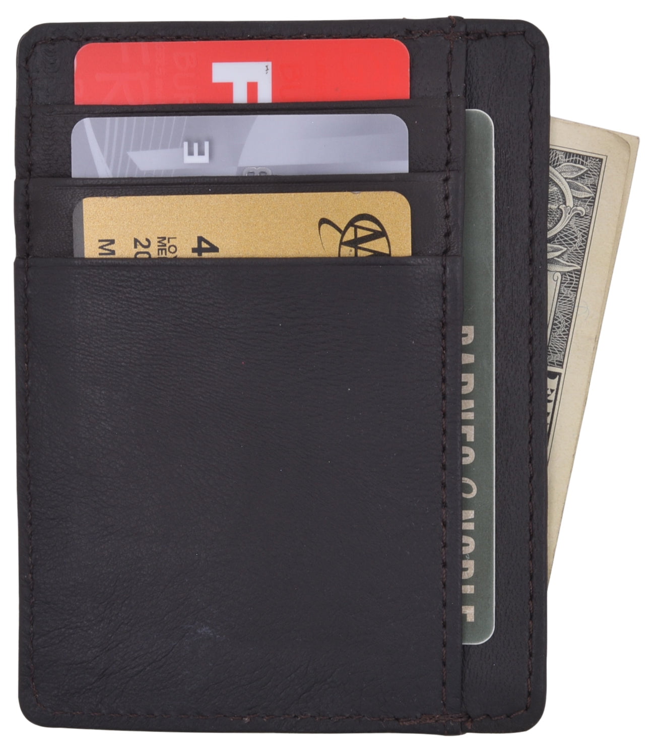 Slim Minimalist Wallets For Men Women - Leather Front Pocket Thin Mens ...