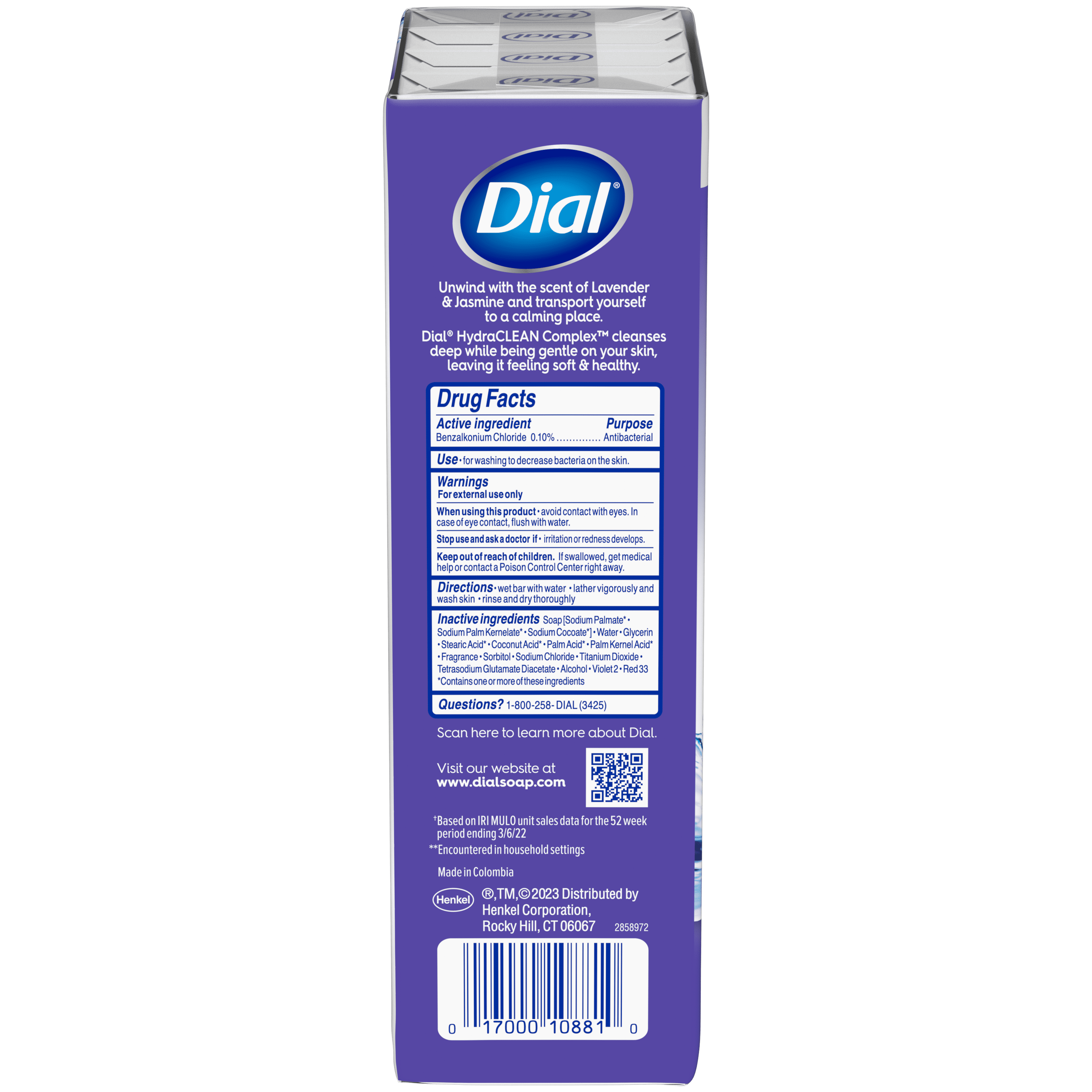 Dial Antibacterial Bar Soap, Lavender & Jasmine, 4 oz, 8 Bars in Nepal ...