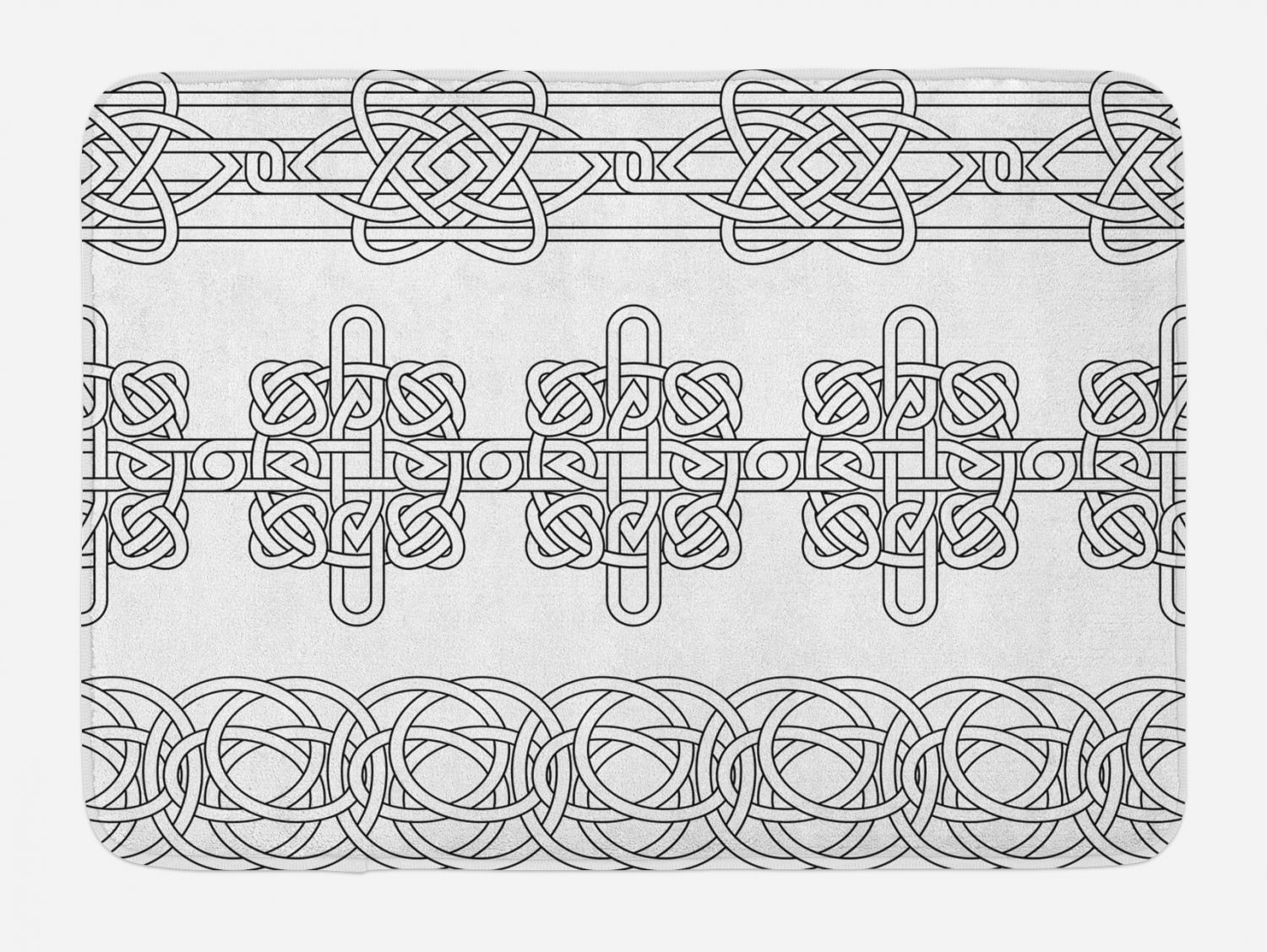 Irish Bath Mat, Indigenous Motifs in Stencil Art Style Celtic Culture ...