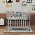Fizzy Baby Modern Mini Crib for Small Spaces with 3-Position Mattress ...
