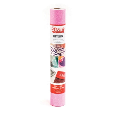 Siser Glitter Heat Transfer Vinyl: Neon Pink , 11.8 x 36 inches ...