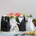 20pcs/lot Bride and Groom Dresses Wedding Candy Box Gift Bags DIY ...