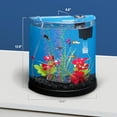 3 Gallon Small Fish Tank, Aquarium Starter Kit, with Filter, Air Pump ...