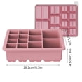 13-Cavity Square Ice Block Tray, Multi-Size Silicone Ice Maker for ...