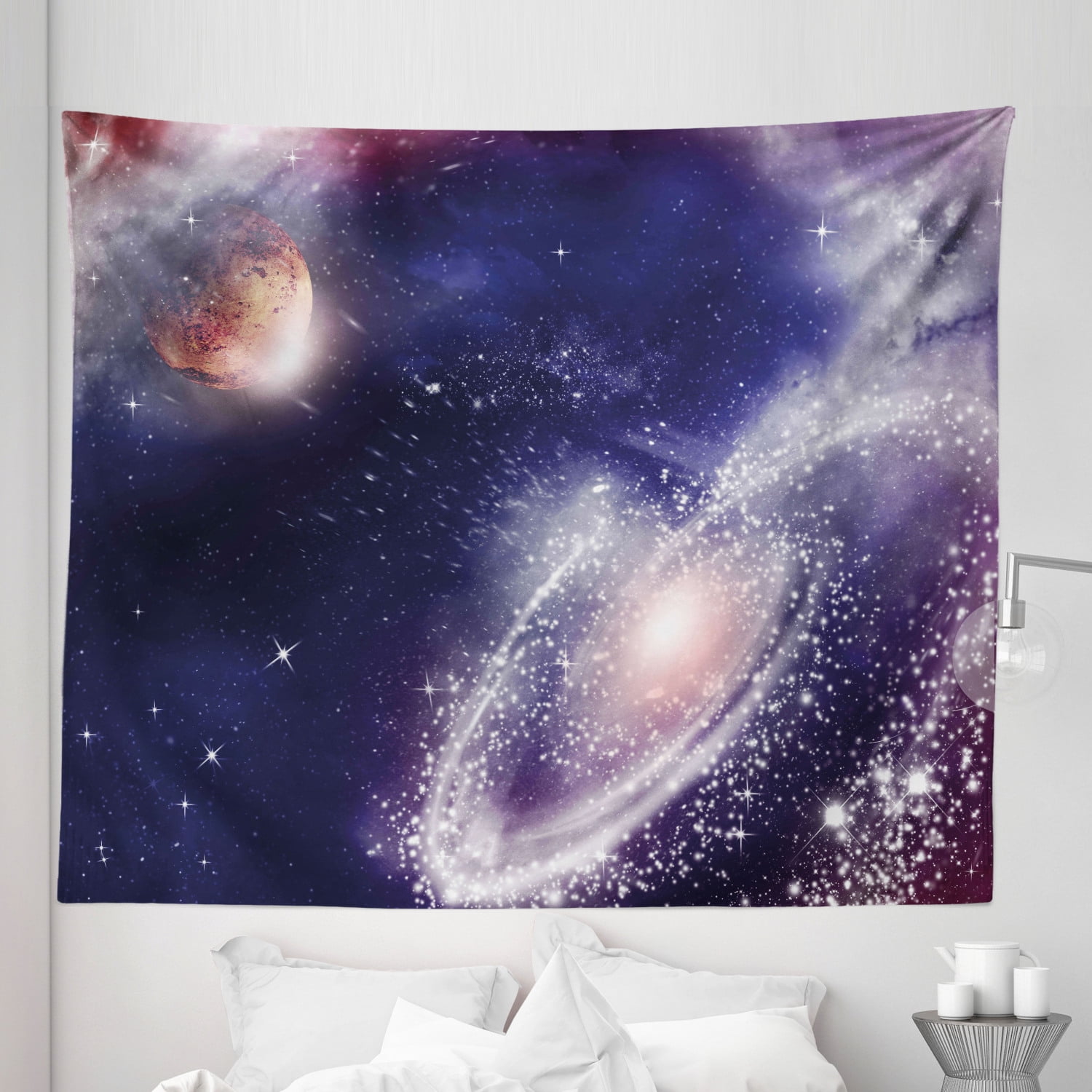 Universe Tapestry, Nebula and Planet Cosmic Galactic Outer Space Night ...