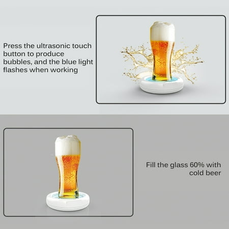 Bubbler Portable Electric Beer Foaming Machine beer foam Beer Bubbler ...