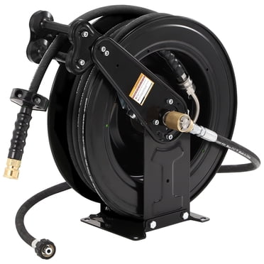 Pressure Washer Hose Reels Heavy Duty 3/8" x 300ft,5000 PSI with Hand ...