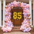 32 inch Metallic Gold Foil Mylar Number 85 Balloon - Jumbo Helium & Air ...