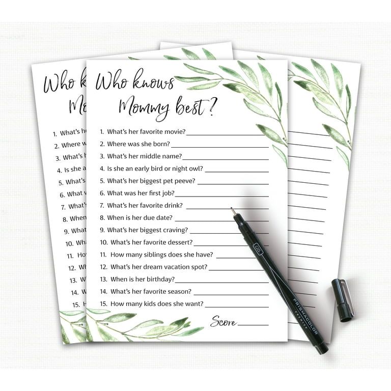 Handouts Baby Shower Game Leigha Marina Baby Shower Predictions