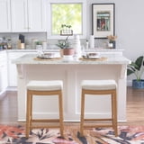 Linon Cessford 26" Backless Indoor Wood Counter Stool, Rustic Brown ...