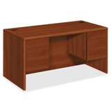 HON 10700 Series Double Pedestal Desk for Home Office, Cognac Finish, 1 ...