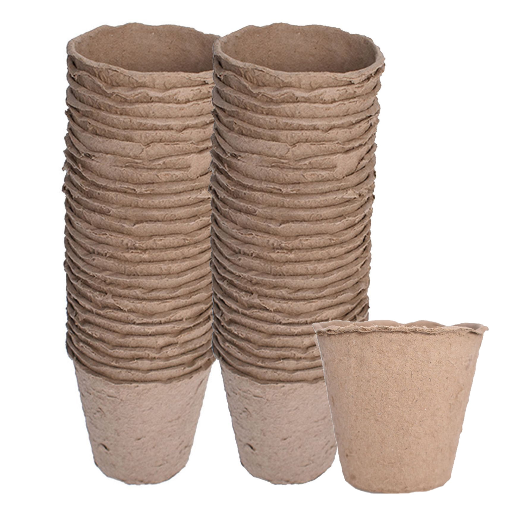 100 Pack Plant Seed Starting Pots, 3 Inches Nursery Peat Pots Paper Cup ...