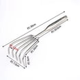 5-Tine Stainless Steel Integrated Handle Small Garden Rake, Hand Rake ...