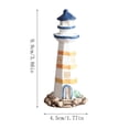 4Pc Lighthouse Figurines - Colorful Painted Miniatures With Striped ...