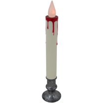 9" Flickering LED Halloween Candle Lamp with Dripping Blood Effect ...