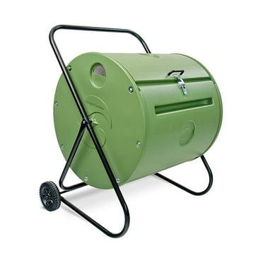 Lifetime 100 Gallon Outdoor Compost Plastic Lid with Rolling Tumbling ...
