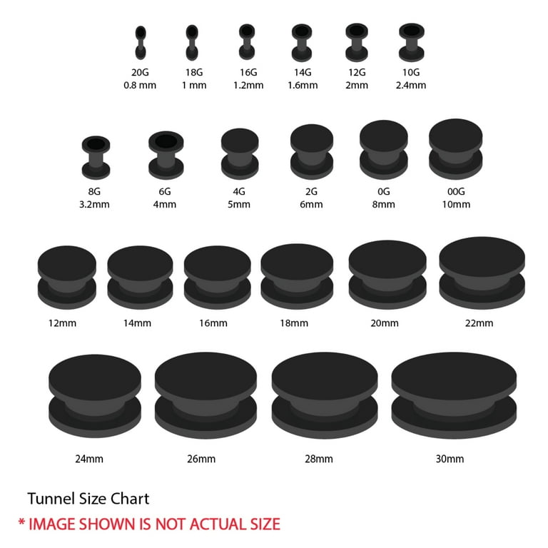 Ear Gauges Size Chart