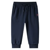 Men's 3/4 Jogger Capri Pants - Workout Gym Shorts with Zipper Pockets ...