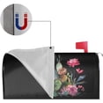 Cactus Flowers Mailbox Covers, Black Magnetic Post Box Cover Wraps ...
