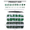 Kalolary Green Nail Rhinestone Gems Kit, 3120Pcs, Flatback Crystal ...