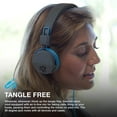 JLab Neon On-Ear Wired Headphones, Graphite/Blue, Feather Light, 40mm ...