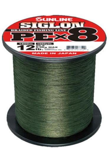 Sunline Siglon PEx8 Dark Green Braid 1980 Yards Braided Fishing Line ...