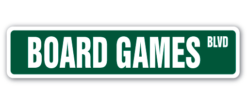 BOARD GAMES Street Sign Decal player chess checkers lover monopoly ...
