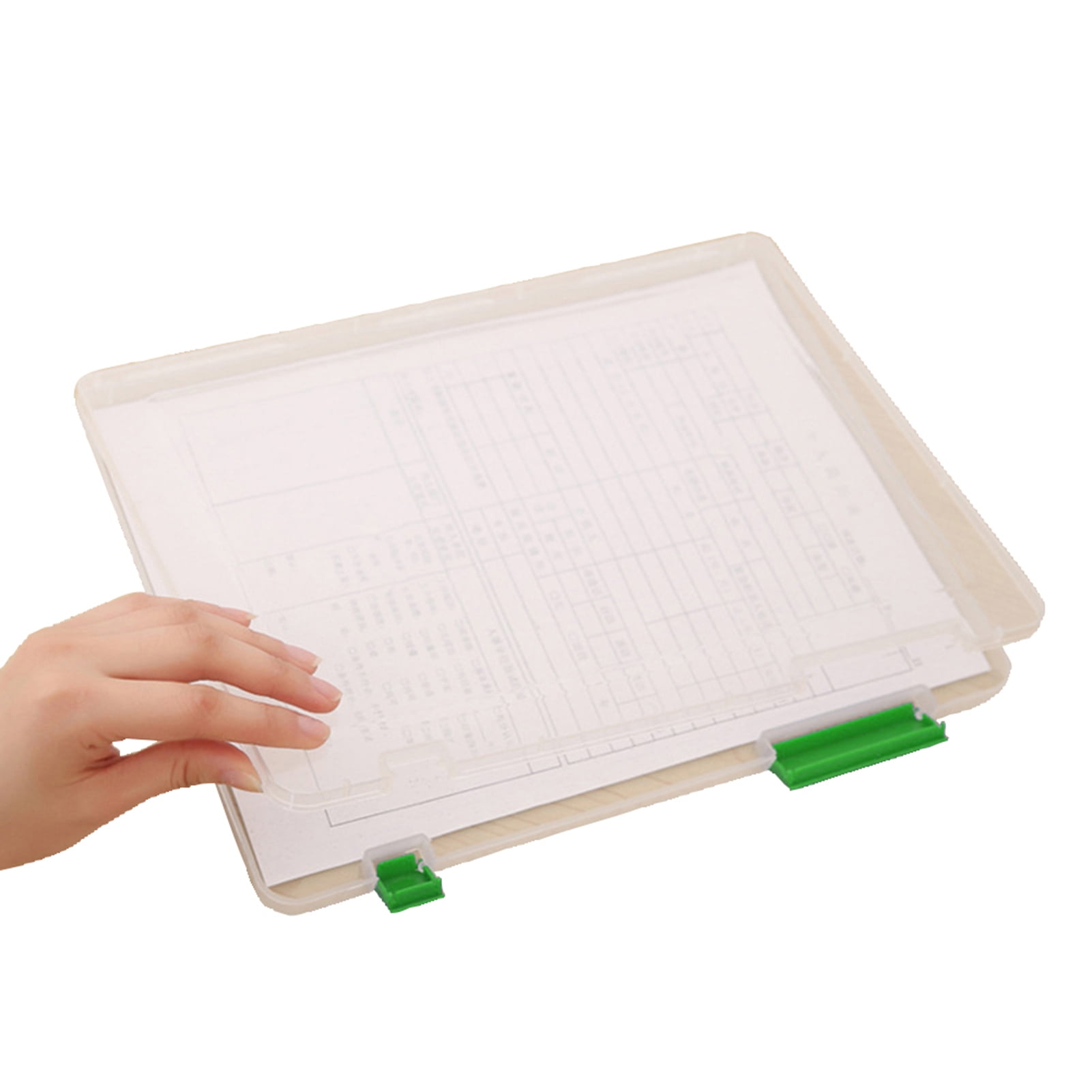 FaLX Document Box Lightweight Transparent PP Portable A4 File Box for ...