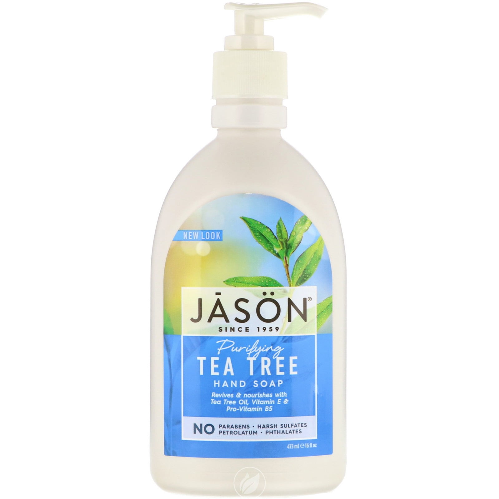 Jason Natural Products Satin Soap Tea Tree Oil w/Pump 16 Ounce, Pack of ...
