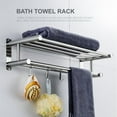 Abody Double Layered Bath Towel Rack - Wall Mounted Storage Organizer ...