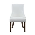 Chic Home Cooper PU Leather and Linen Swoop Arm Dining Chair Set for ...