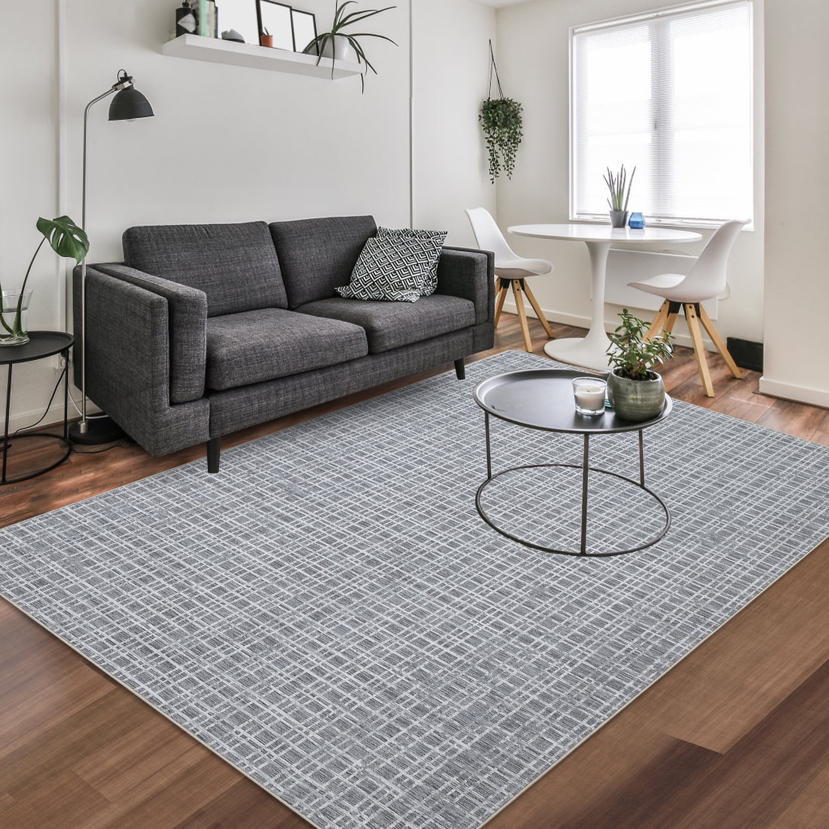 Click here for Hasoo Modern Indoor Neutral Carpet Geometric Plaid... prices