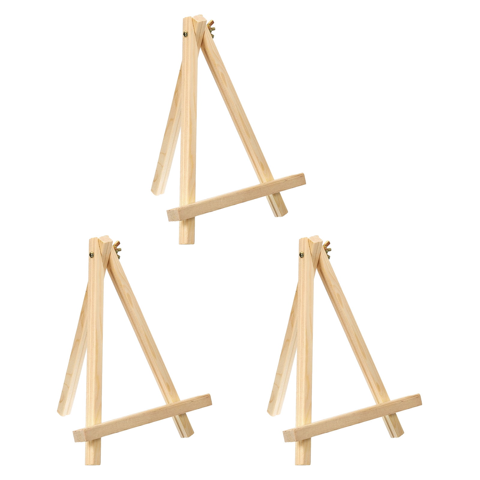 Uxcell 9.4" Mini Wooden Easel Stand, 3 Pack Table Use Adjustable ...