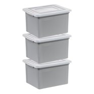 Sterilite File Crate, Plastic, Black, Set of 6 - Walmart.com