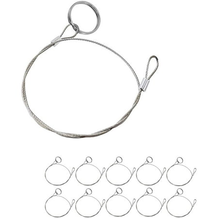 10 PCS 316 Stainless Steel Aircraft Lanyard Cable Tether Safety Wire ...