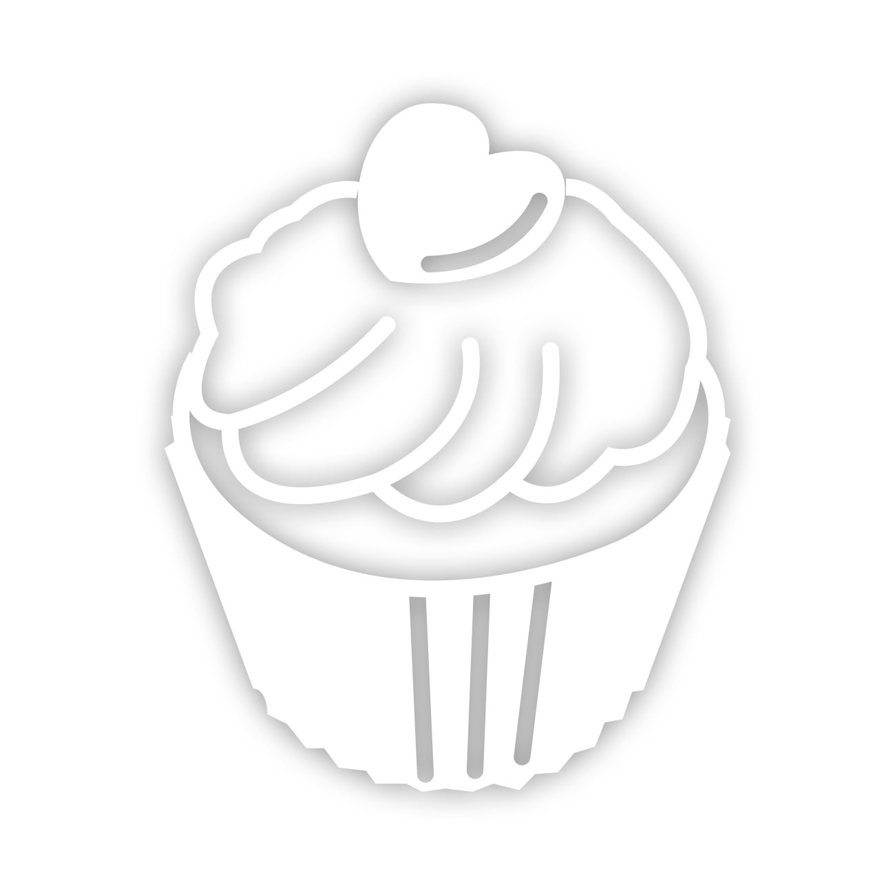 Cupcake Love Sticker Decal Die Cut - Self Adhesive Vinyl - Weatherproof ...