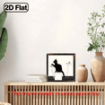 2D Flat Prints 1pc Wood Frame Wooden Wall Sign Black cat, toilet paper ...