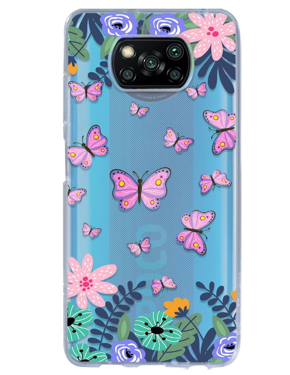 Funda Antigolpes InstaCase para Xiaomi Poco X3 Pro Mariposas y Flores ...