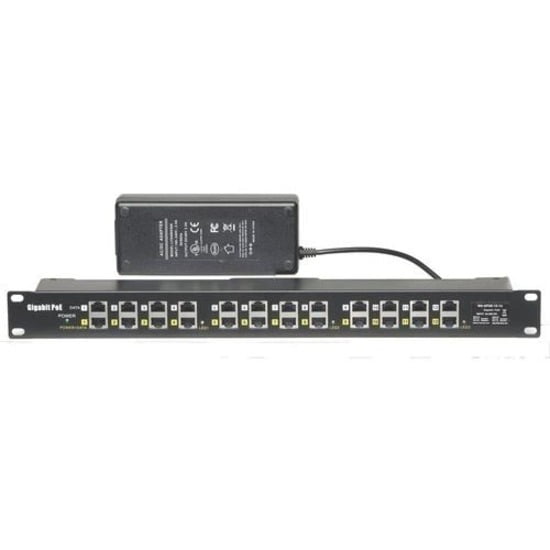 VisionTek PoE Injector, 12 Port Gigabit, Mode A/B, Rack Mount With a 48 ...
