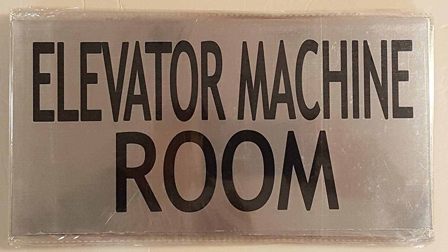 ELEVATOR MACHINE ROOM SIGN (BRUSHED ALUMINUM 6 x 11.75) - Walmart.com