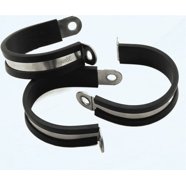 Steel Loop Hose Clamp, Rubber Cushioned, 2-1/2" Clamp ID, 1/2" Band ...