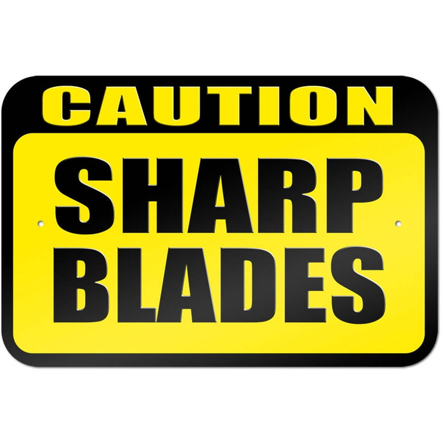 Caution Sharp Blades Sign - Walmart.com