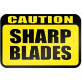 Caution Sharp Blades Sign - Walmart.com