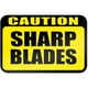 Caution Sharp Blades Sign - Walmart.com
