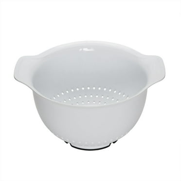 Chef Craft Large Pasta Plastic Colander, 11x5 inch, 5 Quart, White ...