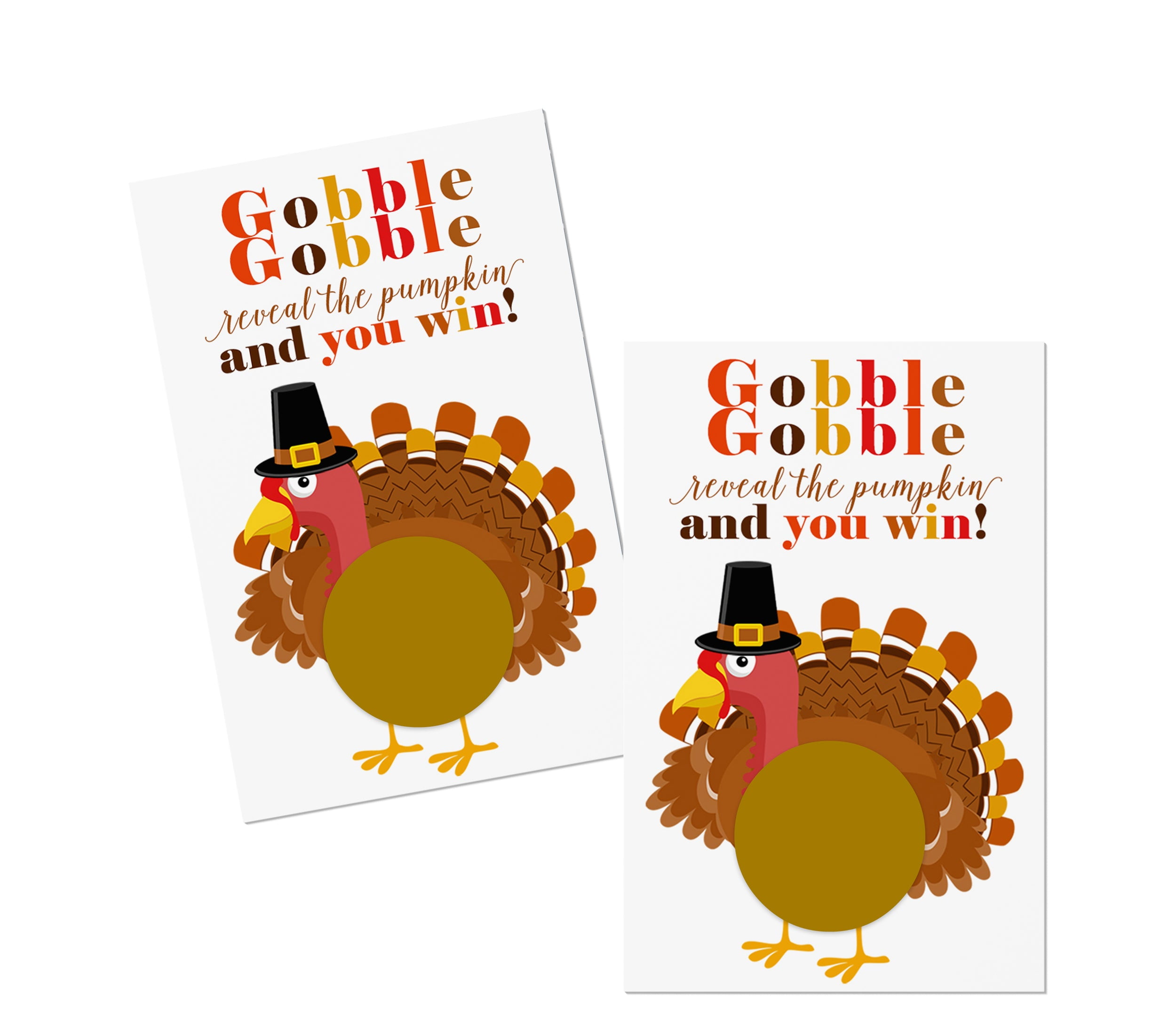 Turkey Scratch Off Cards 30 Pack Thanksgiving Party Games - Fall Raffle ...