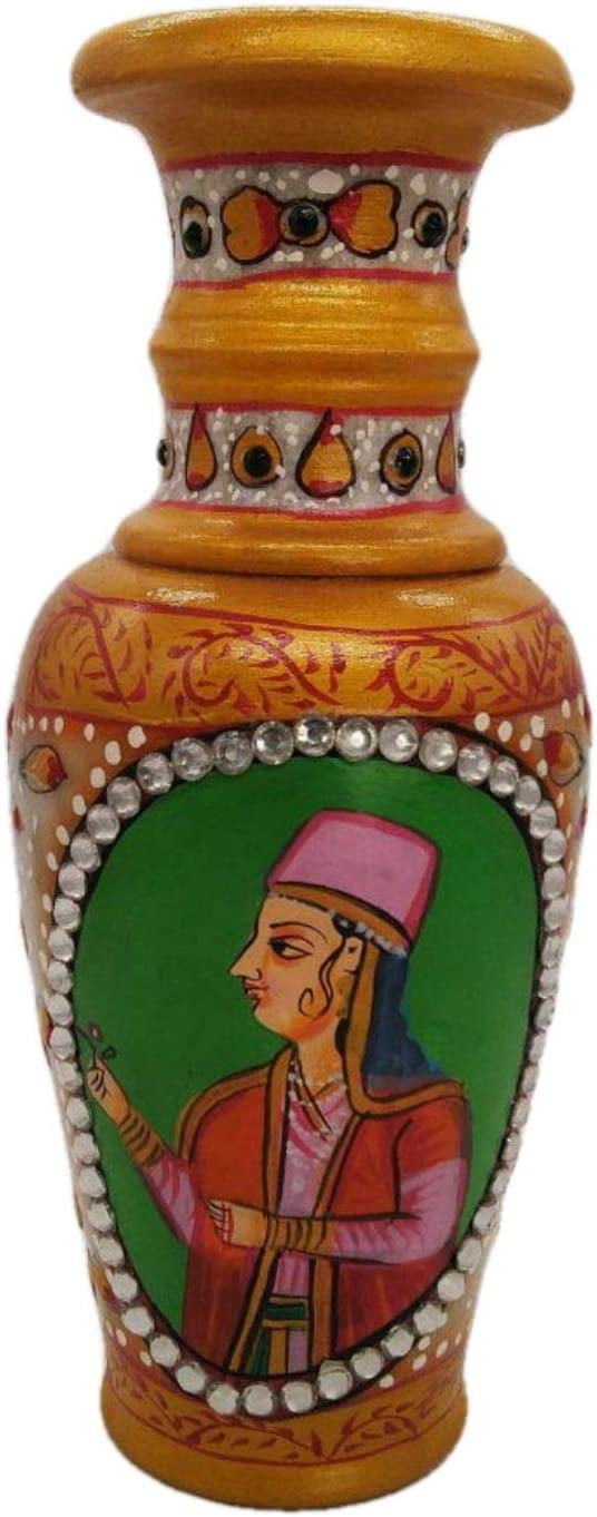 India Meets India Handicraft Flower Vase with Antique Mughal Design ...