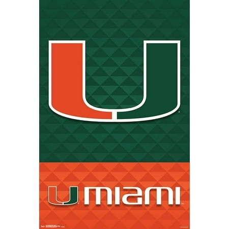 University Of Miami - Logo 18 Laminated Poster Print (22 x 34 ...
